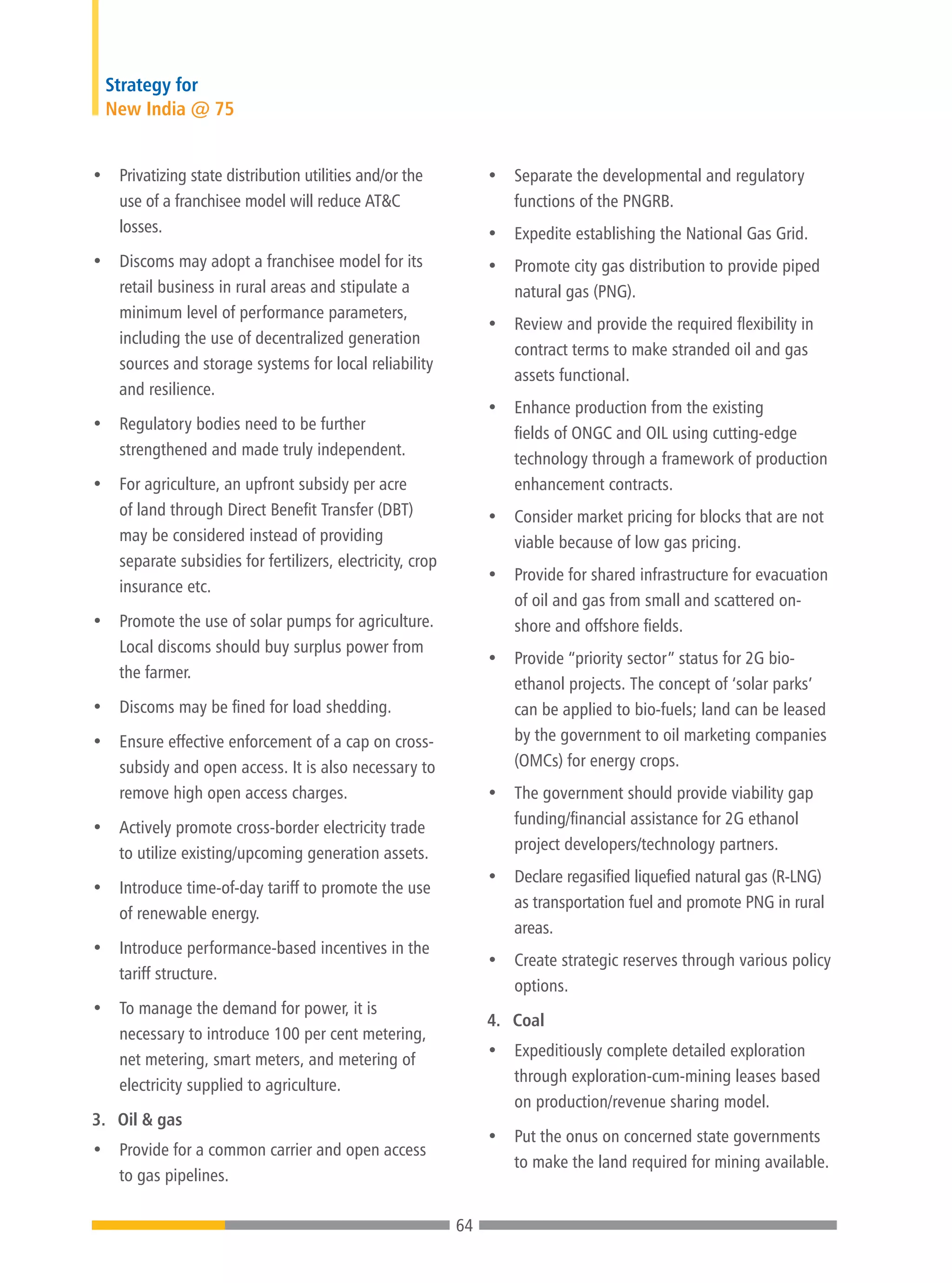 India at 75: Strategy for New India- Niti Aayog | PDF