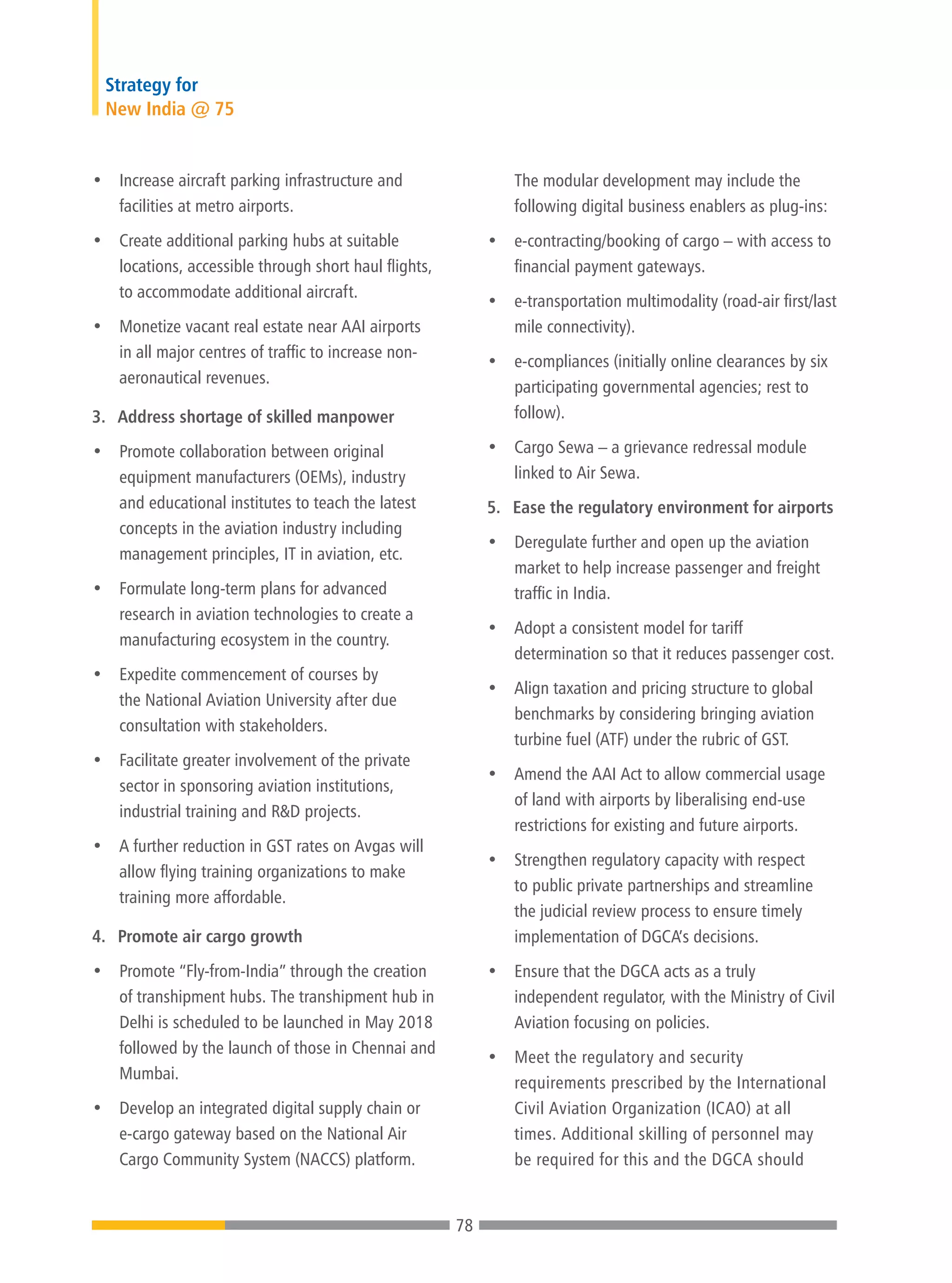 India at 75: Strategy for New India- Niti Aayog | PDF