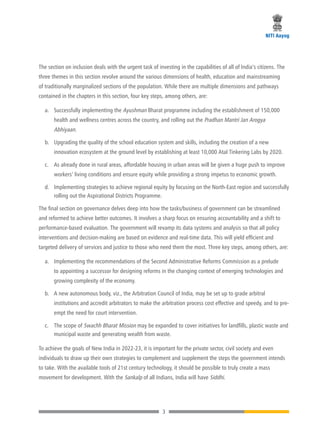 India at 75: Strategy for New India- Niti Aayog | PDF