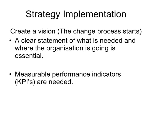 Strategy implementation | PPT