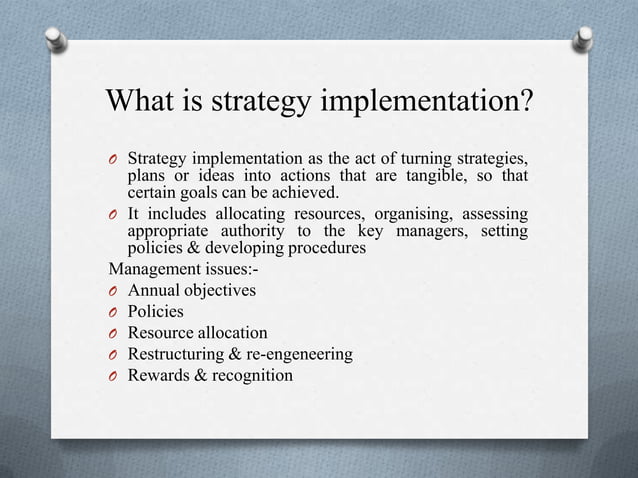 Strategy implementation | PPT