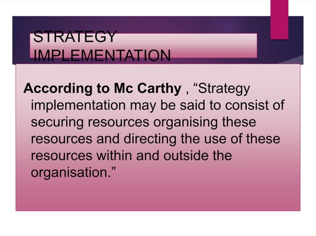 Strategy implementation | PPT