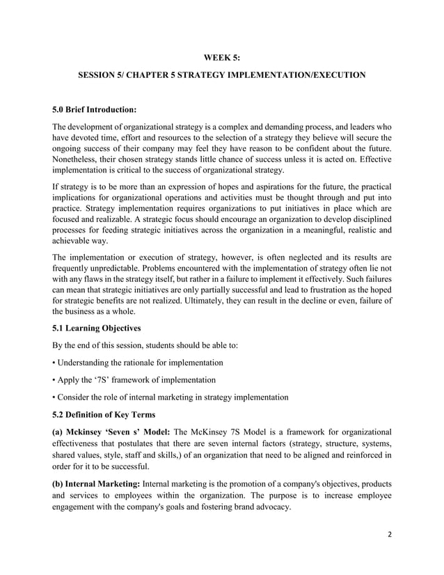 Strategy implementation / Execution | PDF