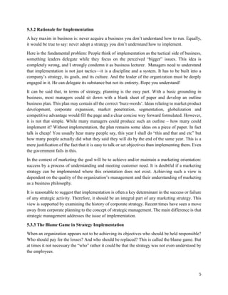 Strategy implementation / Execution | PDF