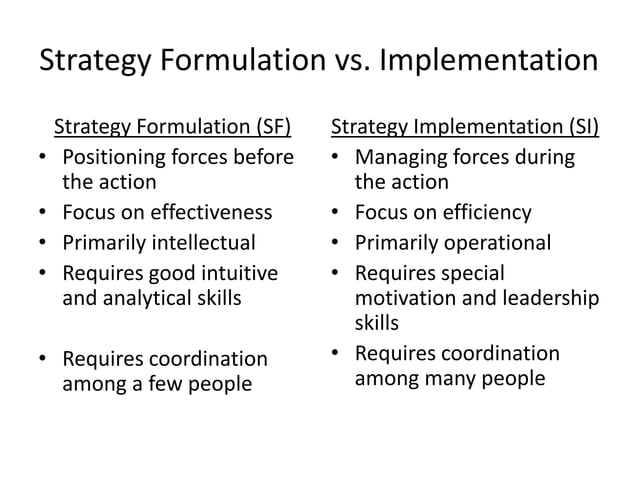 Strategy implementation and control | PPT