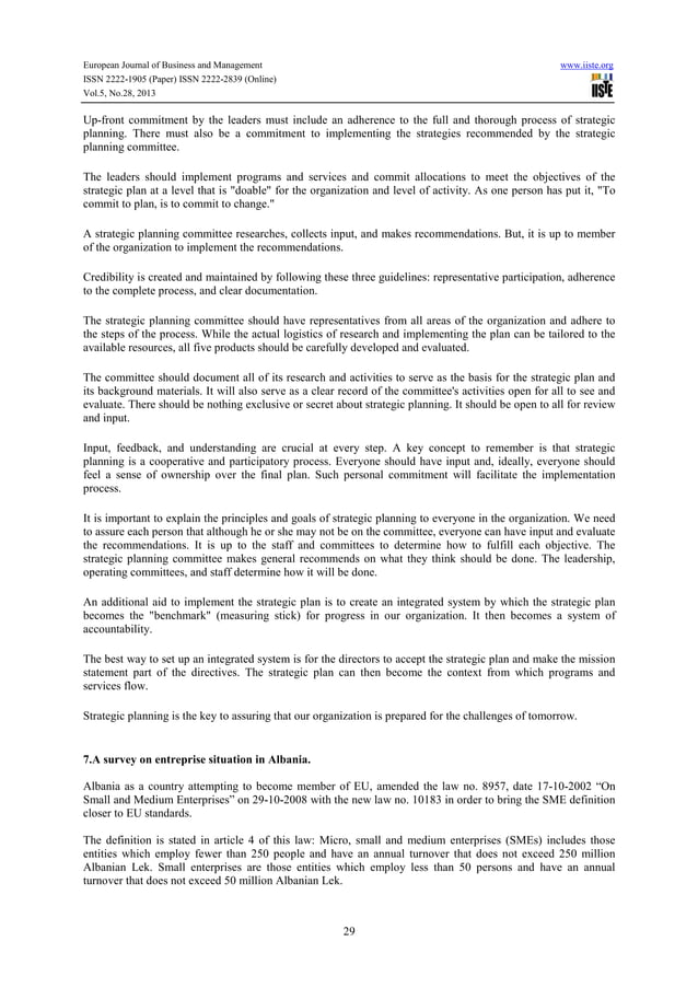 Strategy implementation challenges in albanian organizations | PDF