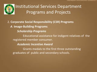 Strategy Implementation for Institutional Services Department of ...