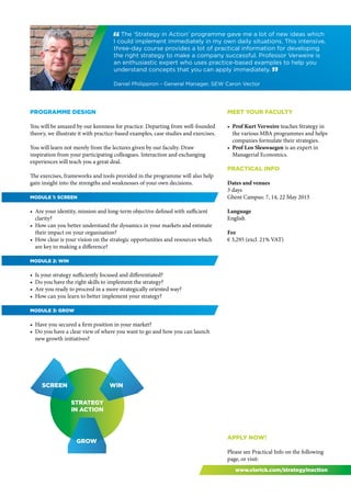 Brochure Strategy in action | PDF