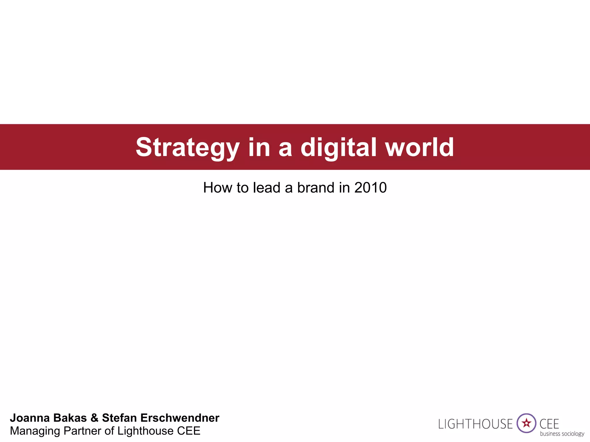 Strategy in a digital world | PPT