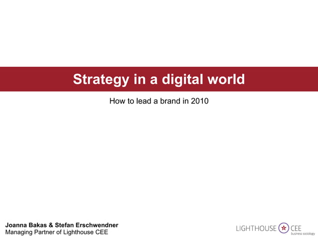 Strategy in a digital world | PPT | Social Networking | Internet