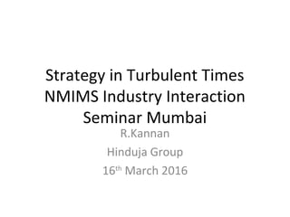 Strategy During turbulent times | PPT