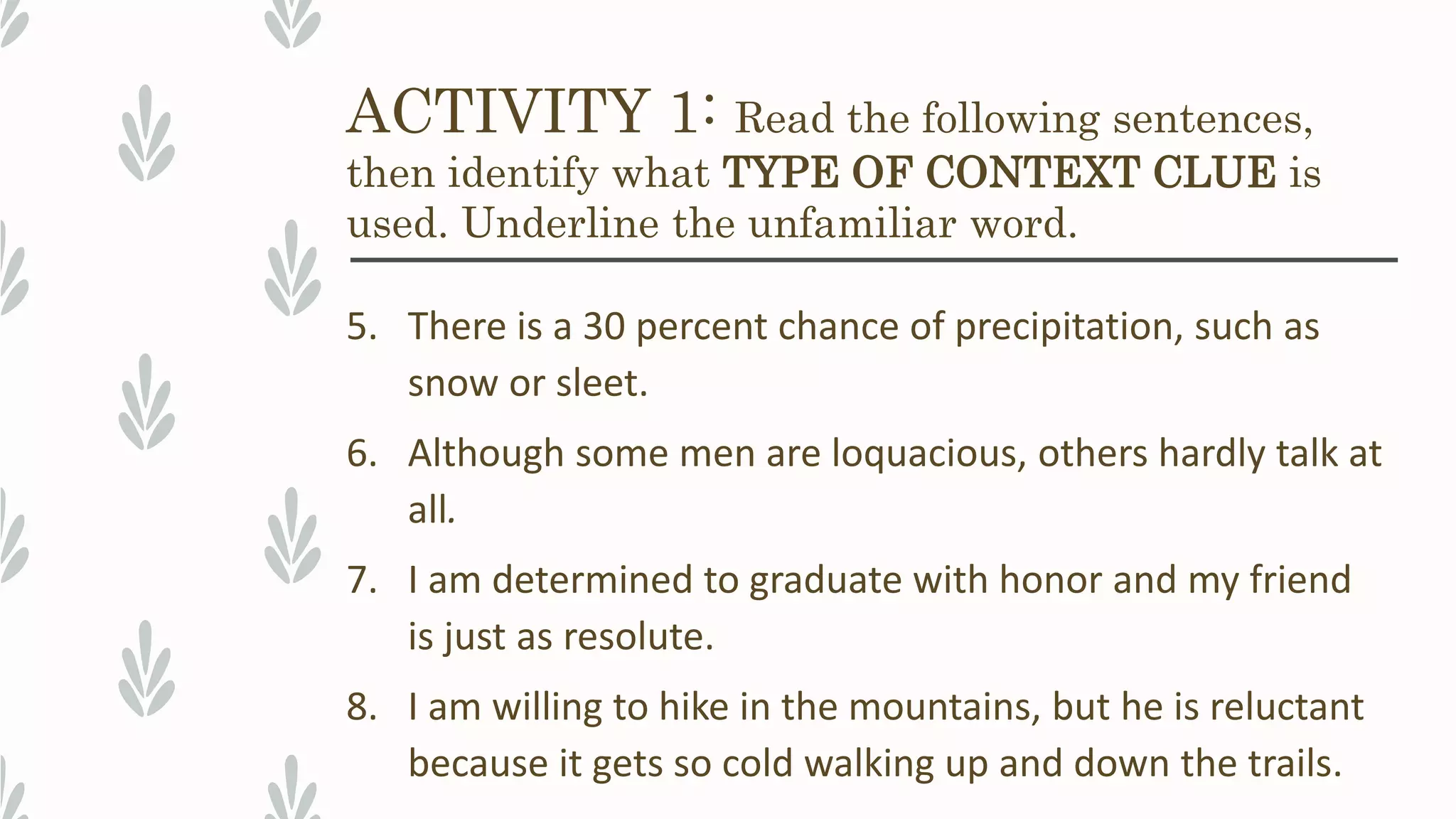 Strategy in unlocking unfamiliar words | PPTX