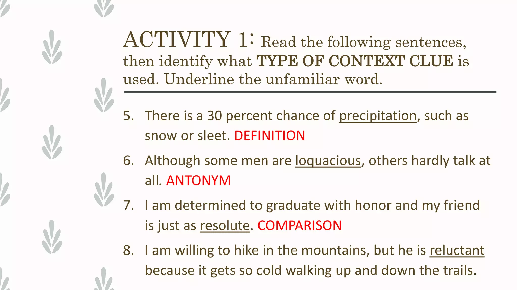 Strategy in unlocking unfamiliar words | PPTX