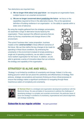 Strategy is alive and well... and living in UNCERTAINTY | PDF