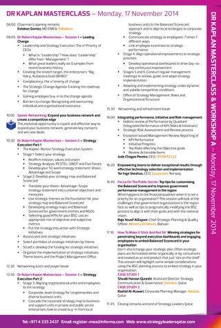 Strategy Leaders Qatar 2014 Kaplan & De Flander | PDF | Business Expos & Conferences | Events