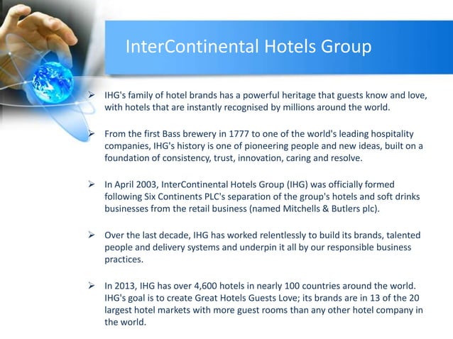 Strategy management case study ihg group | PPTX