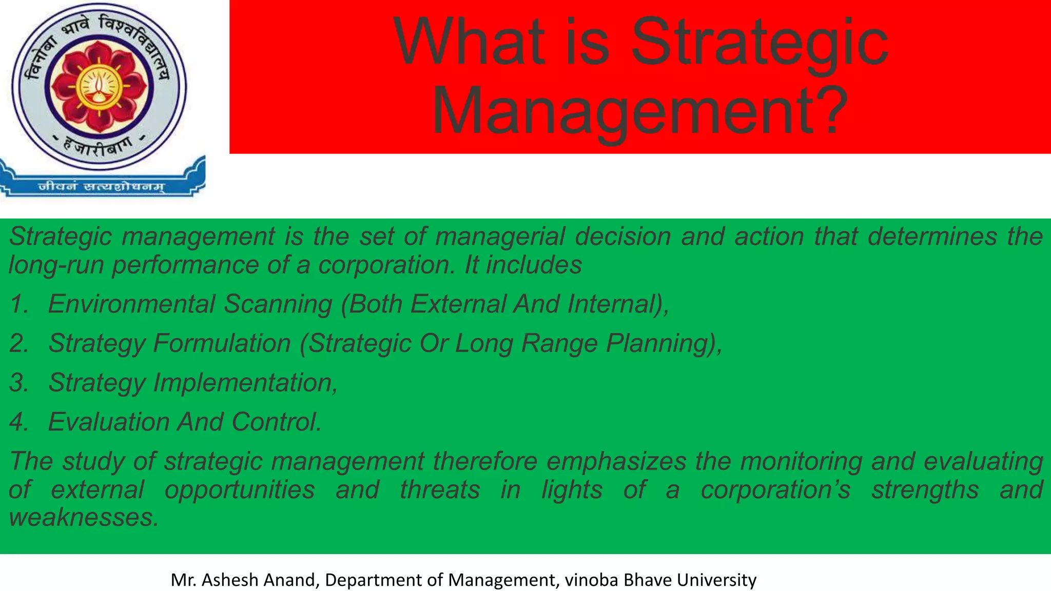 Strategy meaning and vision and mission | PPTX