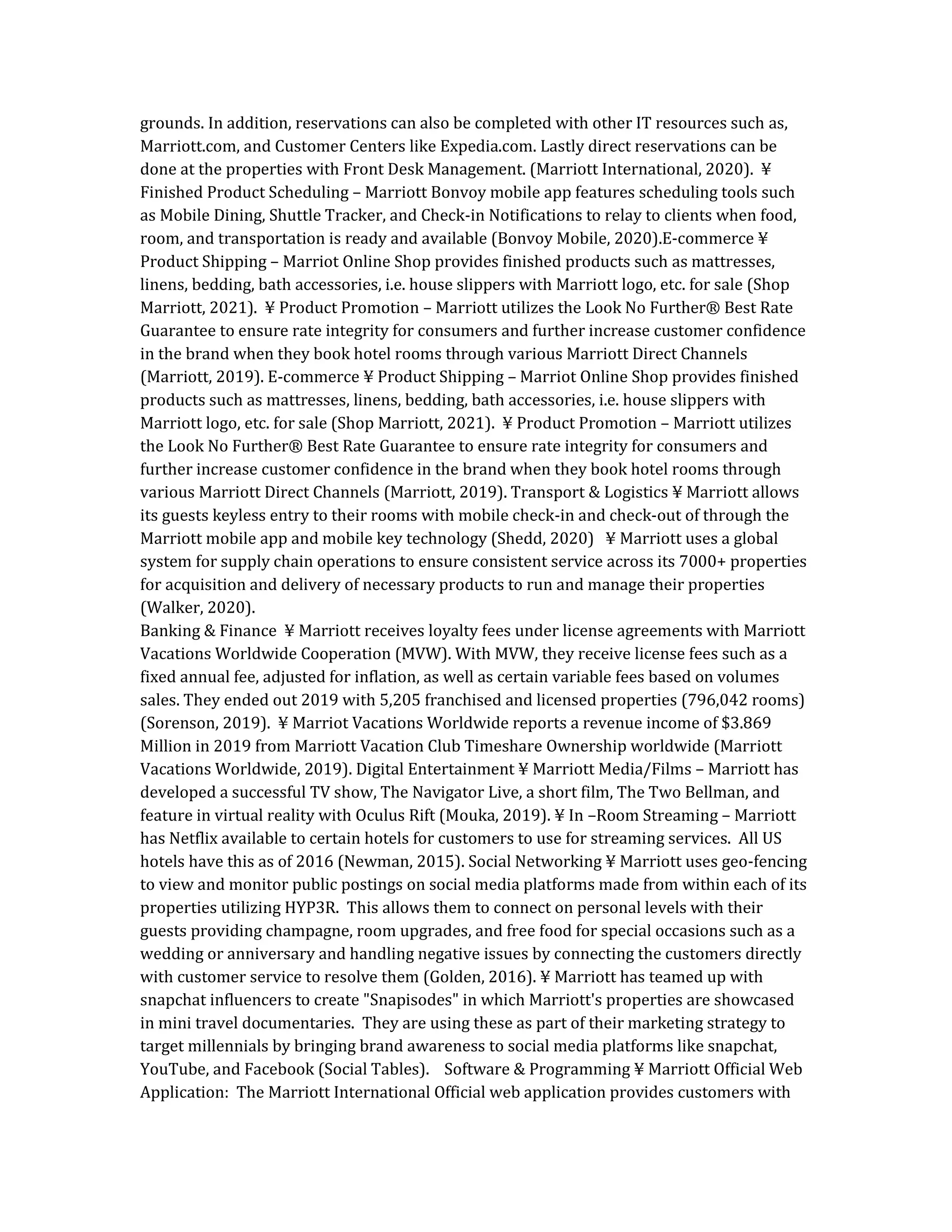 strategy model analysis for Ecosystem Analysis case study for Marriott.pdf