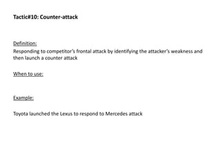 Strategy Moves categorized and examples by Fernando Tuan | PPT
