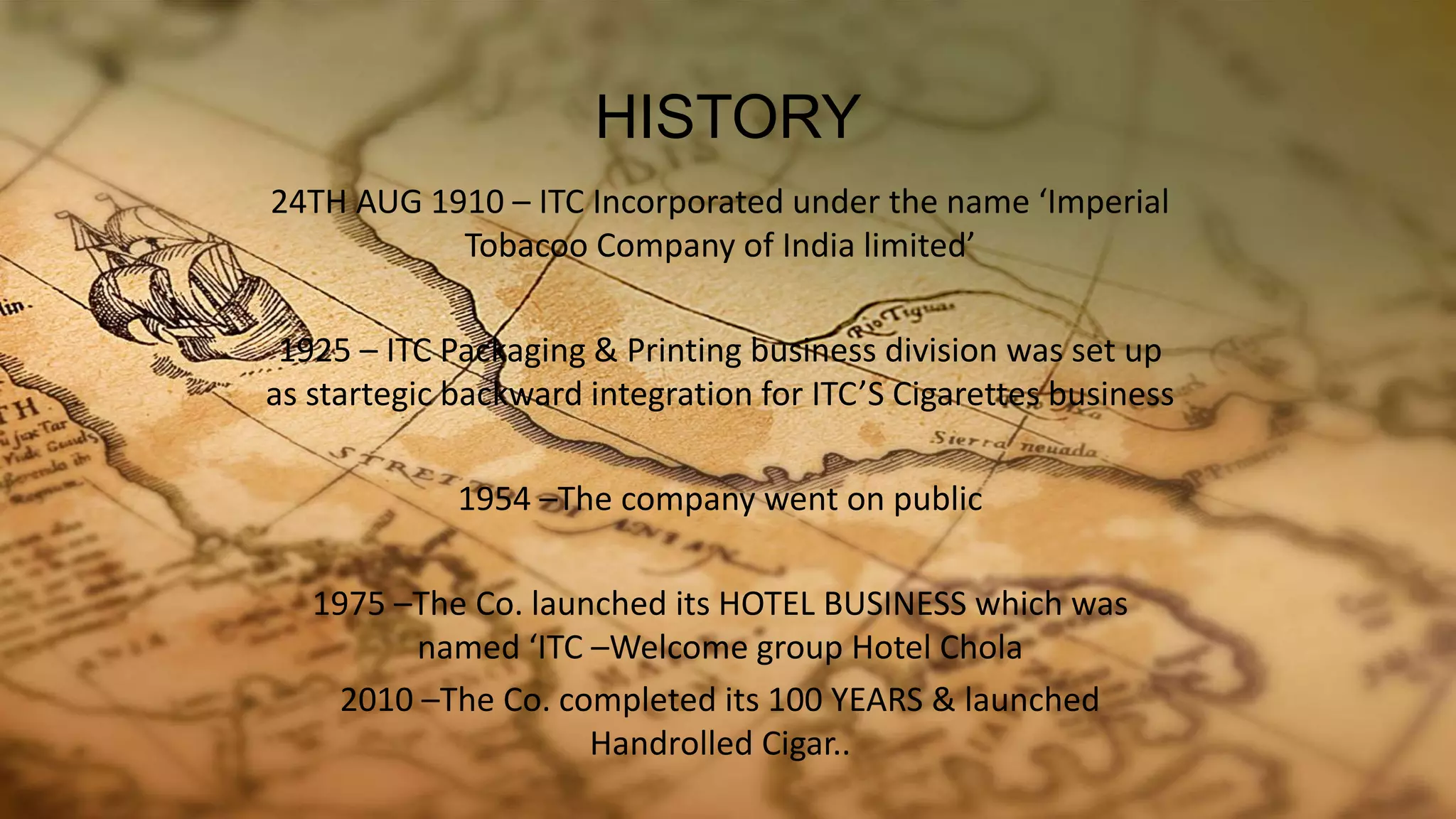 ITC business history | PPTX | Illegal Drugs, Tobacco, eCigarettes ...