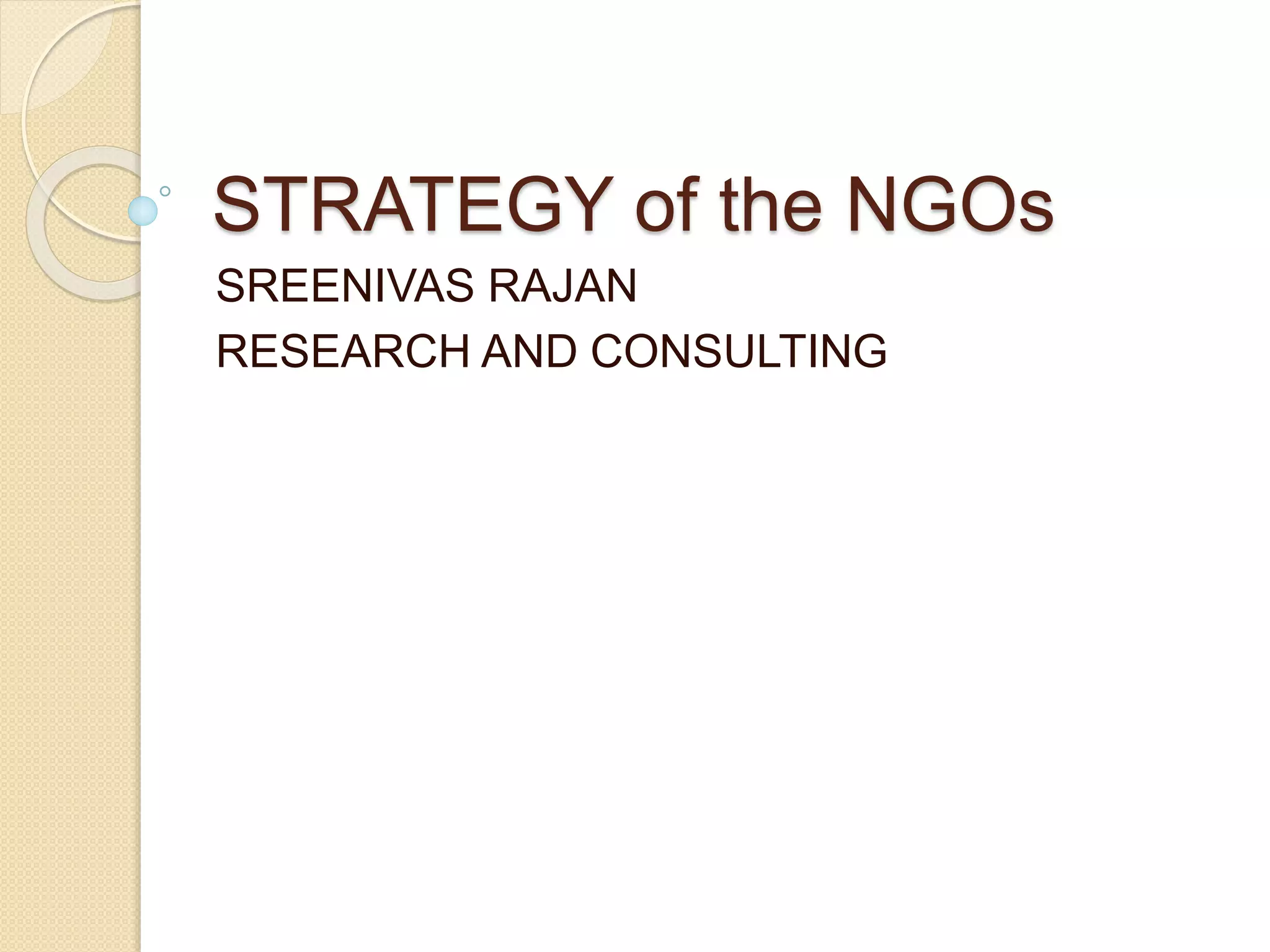 Strategy of the NGO | PPTX