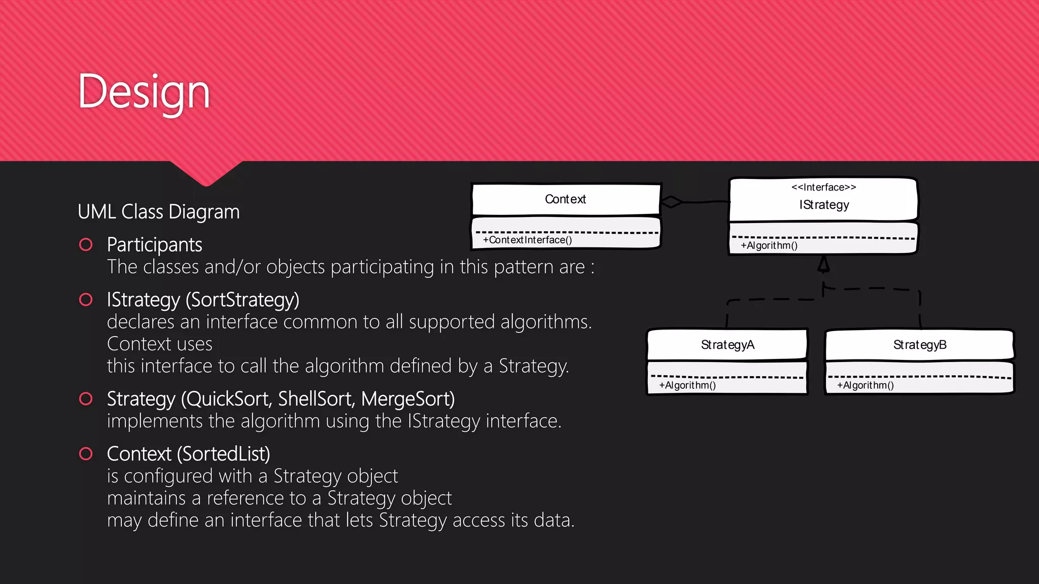 Strategy pattern ooad presentation | PPTX