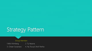 Strategy pattern ooad presentation | PPTX