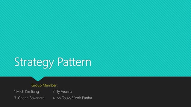 Strategy pattern ooad presentation | PPTX | Computing | Technology & Computing