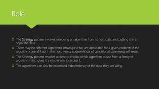 Strategy pattern ooad presentation | PPTX