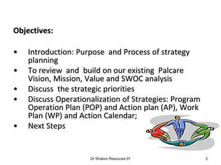 Strategy planning by dr shabon palcare 2011 | PDF