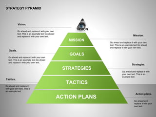 Strategy Pyramid Diagrams | PPT