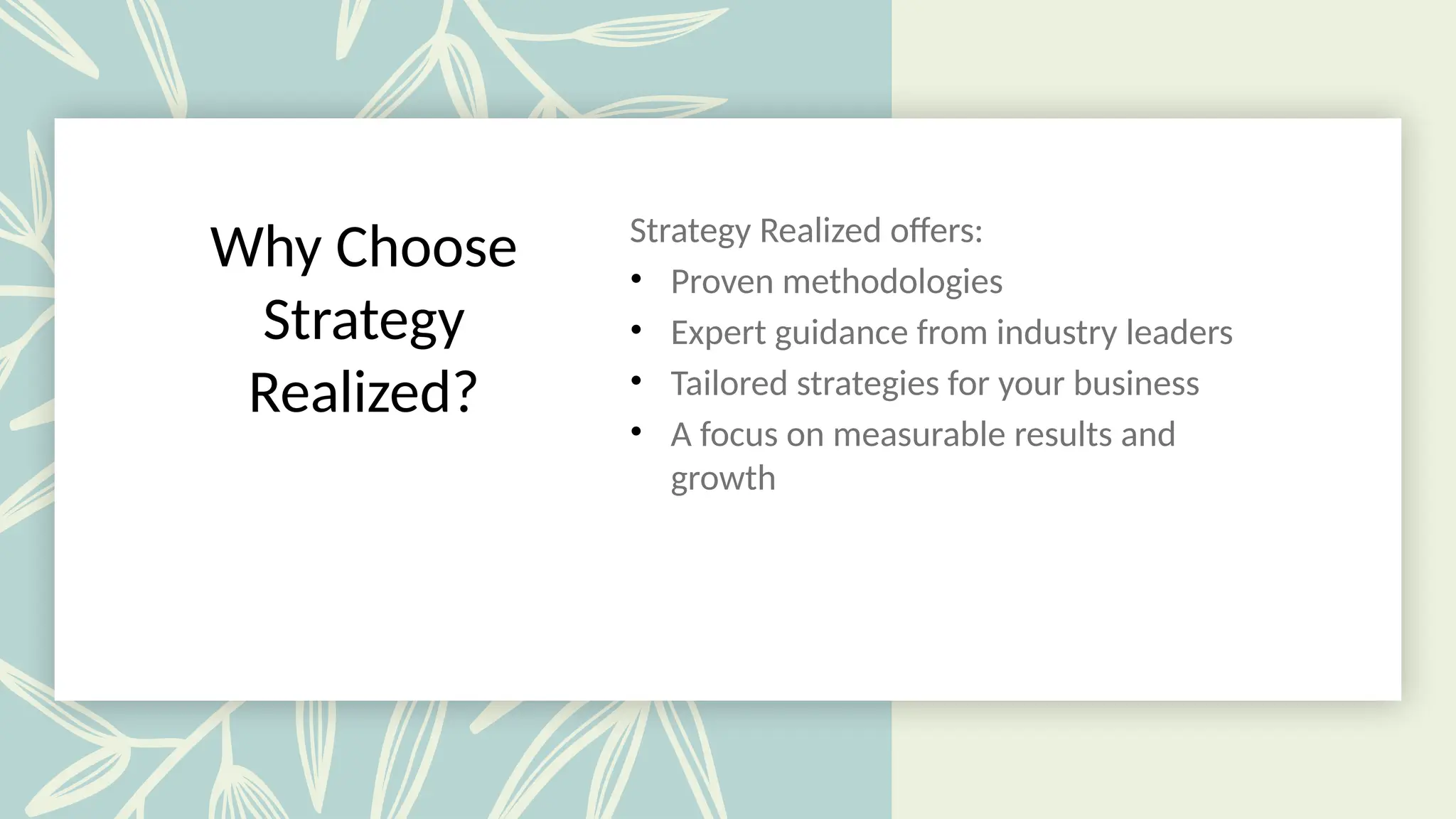 Strategy Realized - The Business Hierarchy of Needs® | PPTX