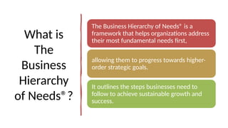 Strategy Realized - The Business Hierarchy of Needs® | PPTX
