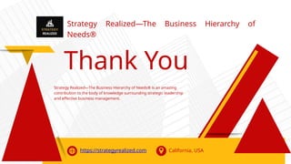 Strategy Realized Level 1 Business Hierarchy | PPT