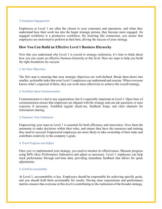 Leveraging Level 1 Business Hierarchy to Successfully Execute Your ...