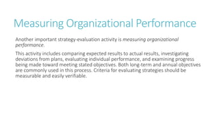 Strategy review, evaluation and control | PPTX