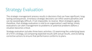 Strategy review, evaluation and control | PPTX