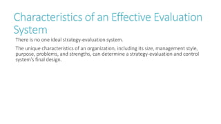 Strategy review, evaluation and control | PPTX