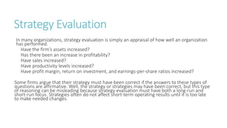 Strategy review, evaluation and control | PPTX