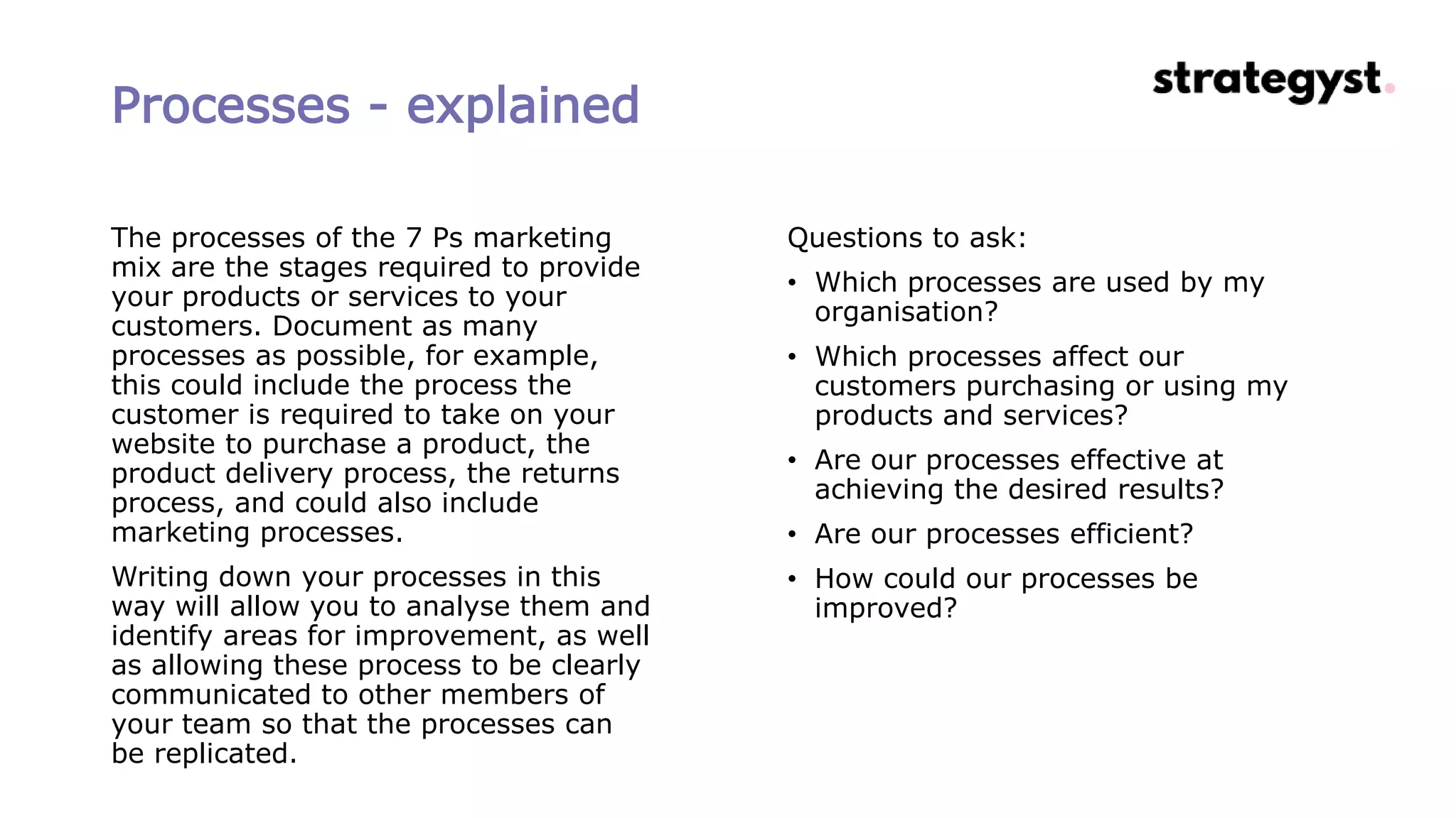 7 Ps extended marketing mix - Strategyst | PPTX