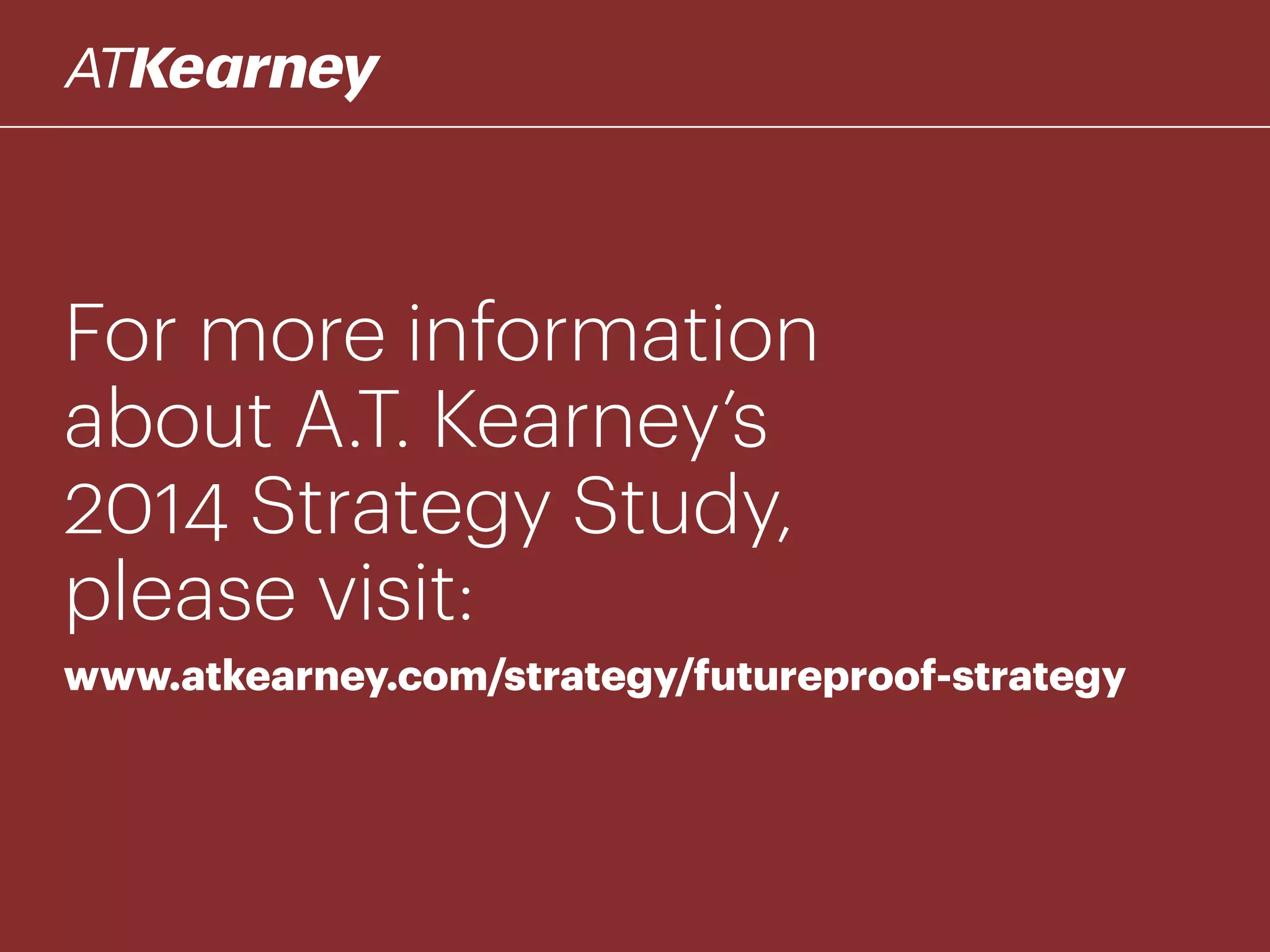 Strategy Study 2014 | A.T. Kearney | PDF