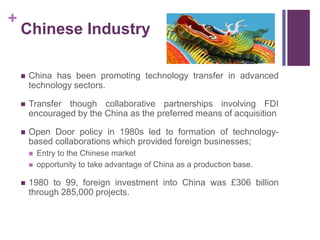 Strategy & Technology management- China Case Study | PPTX