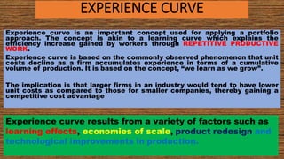 BCG, GE NINE CELL, EXPERIENCE CURVE | PPTX