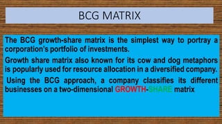 BCG, GE NINE CELL, EXPERIENCE CURVE | PPTX