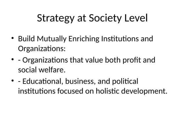 Strategy of transition to Universal Human order ppt. | PPT