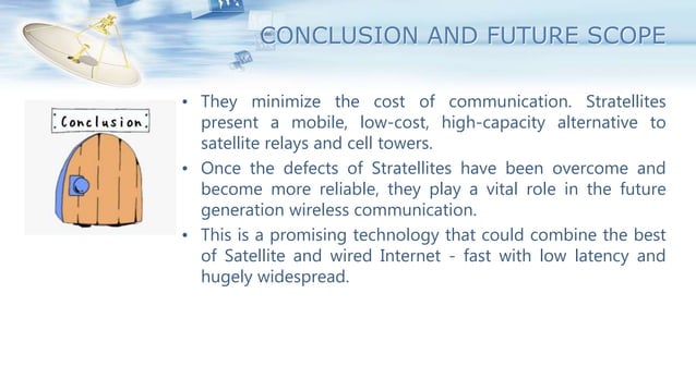 Stratellite communication ppt | PPTX