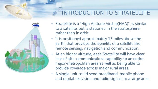 Stratellite communication ppt | PPTX