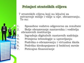 Strateski ciljevi ppt | PPTX