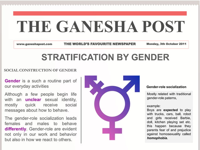 Stratification by gender and age | PPT