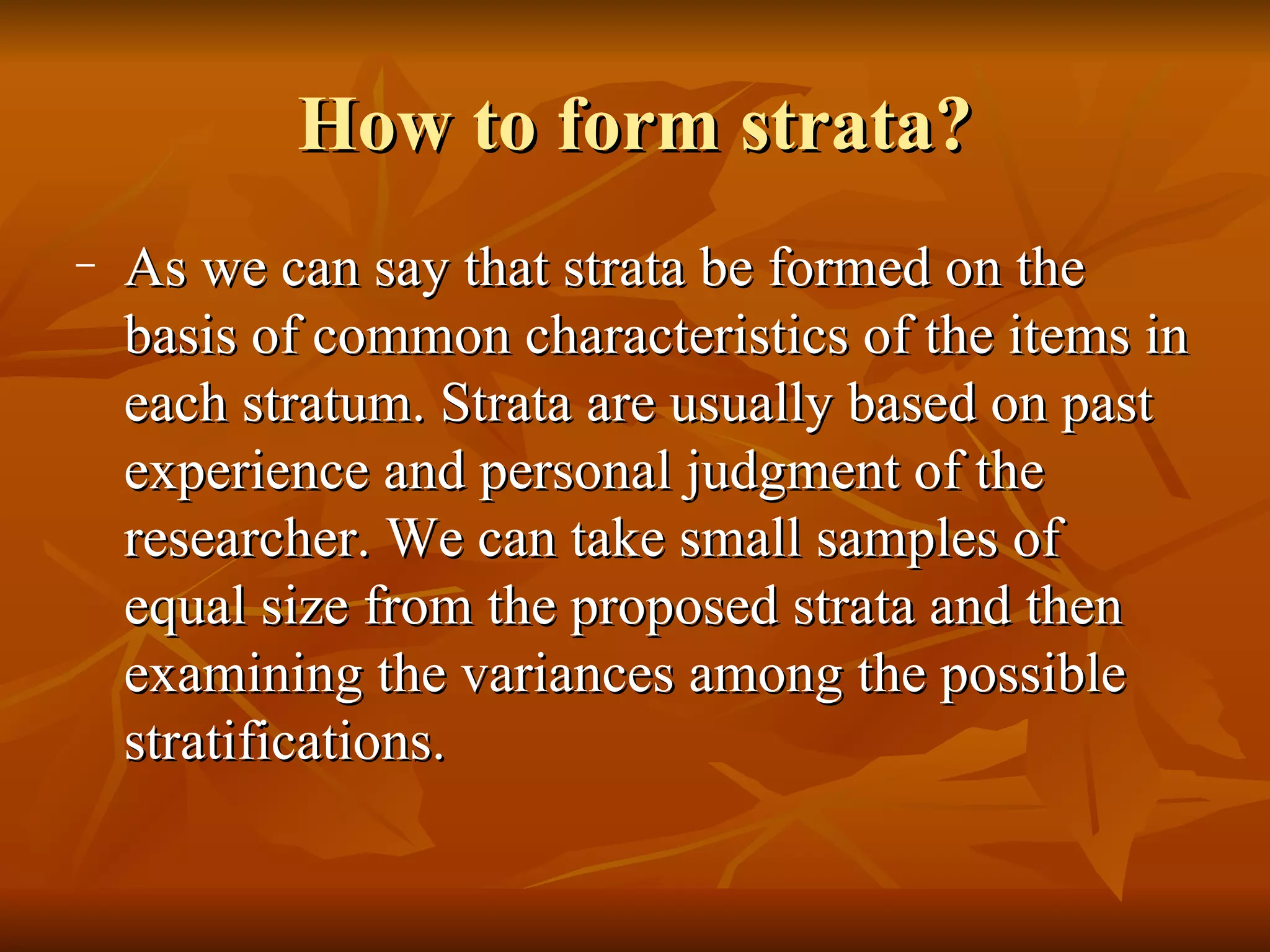 Stratified Random Sampling | PPT